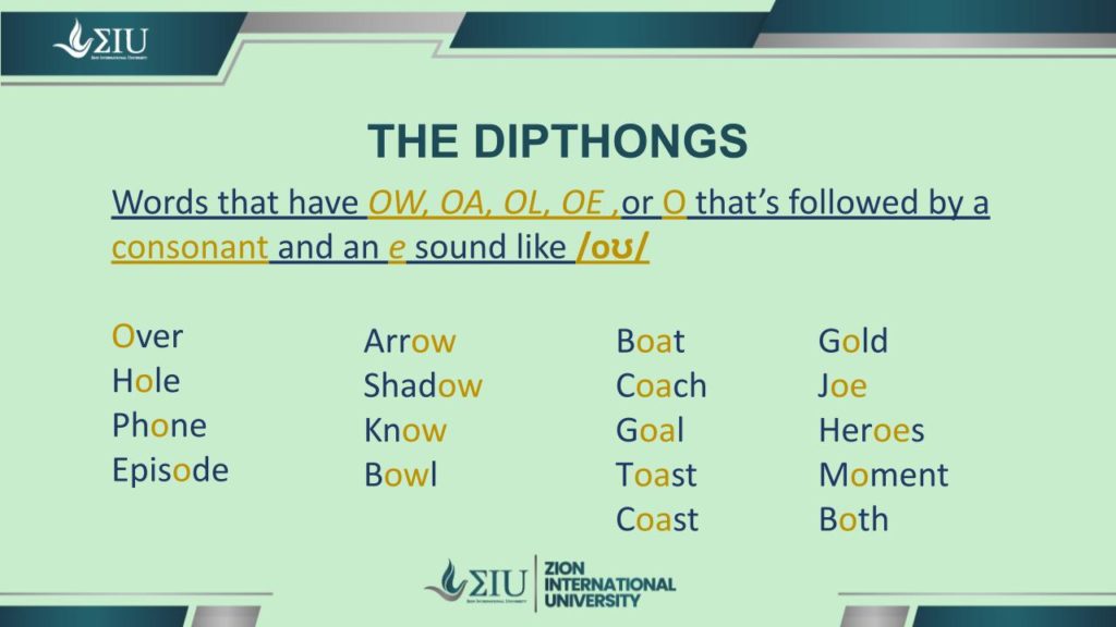 The Diphthongs Zils Online